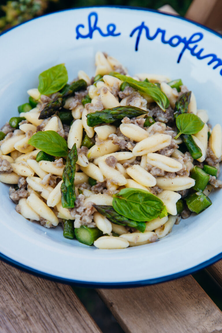 Strascinati aux asperges et à la saucisse - La Tavola di Gaël